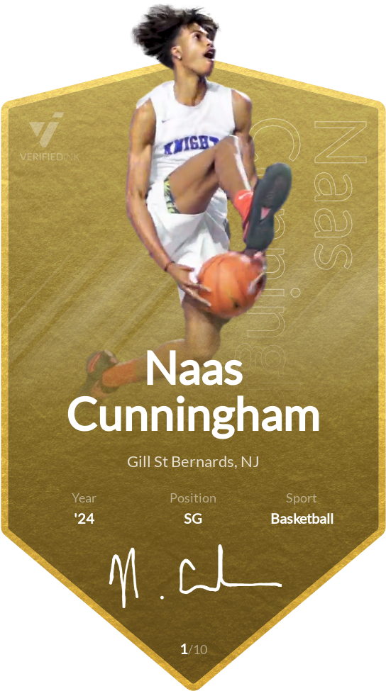Naas Cunningham dropping their NFT on VerifiedInk